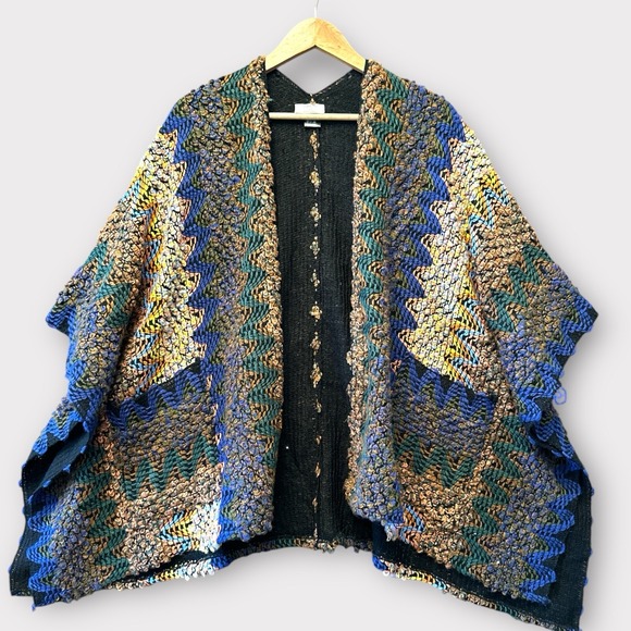 David and Young | Sweaters | David And Young Textured Knit Boho Kimono ...